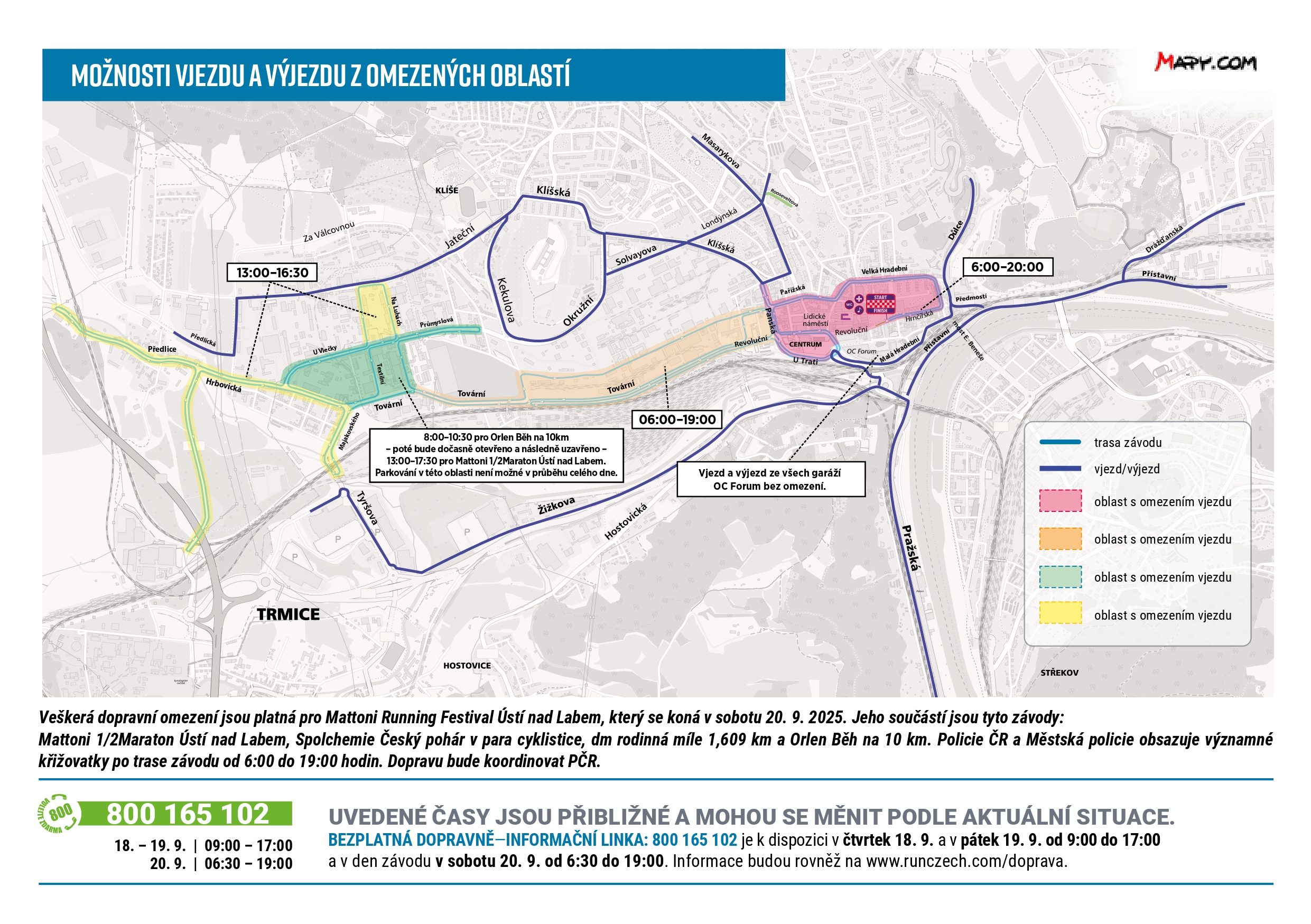 Dopravní informace - Ústí nad Labem | RunCzech